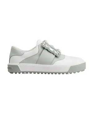 ROGER VIVIER Very Vivier Embellished Leather Sneakers