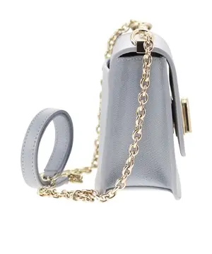 Furla Flip Shoulder Bag With Chain Strap - Gray