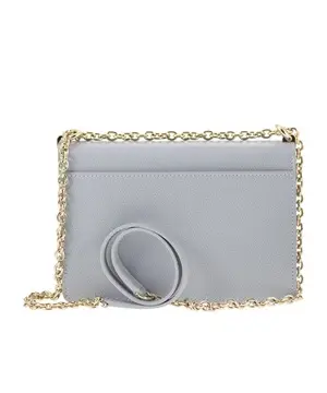 Furla Flip Shoulder Bag With Chain Strap - Gray