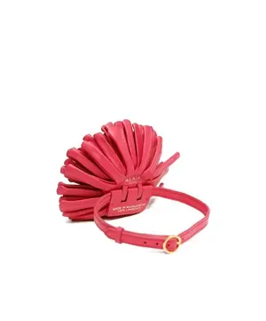 Alaïa Leather Flower Choker - Red