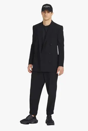 Balmain Slouchy Tapered Sweatpants - Black