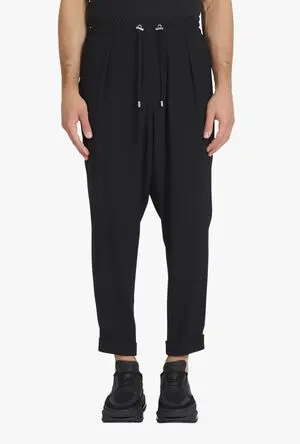 Balmain Slouchy Tapered Sweatpants - Black
