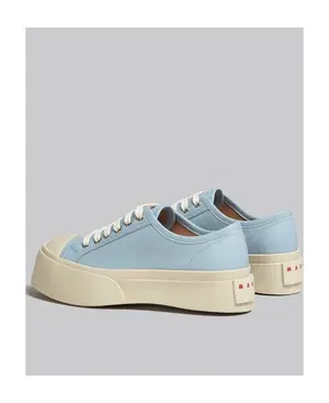 Marni Light Blue Nappa Leather Lace-up Sneakers - Nude