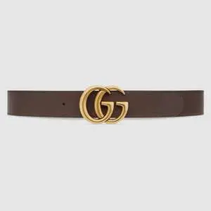 Gucci Gg Marmont Reversible Belt - Gray
