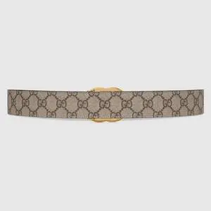Gucci Gg Marmont Reversible Belt - Gray