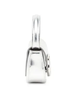 DIESEL® 1dr-xs-s Iconic Mirrored Mini Crossbody Bag - Silver