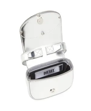 DIESEL® 1dr-xs-s Iconic Mirrored Mini Crossbody Bag - Silver