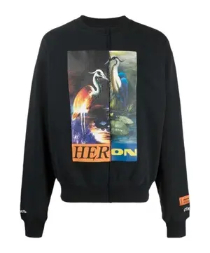 Heron Preston Graphic-print Patchwork Sweatshirt