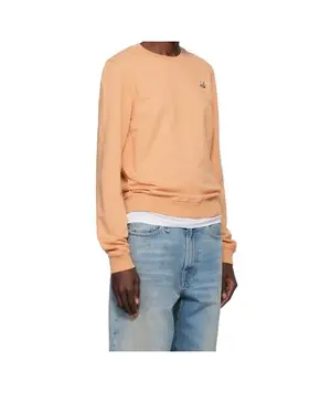 Maison Kitsuné Crewneck Sweatshirt With Fox Head Patch - Saddle