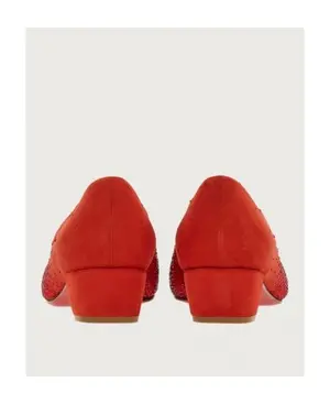 FERRAGAMO Vara Bow Embellished Pumps - Red