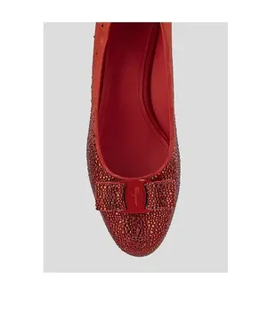 FERRAGAMO Vara Bow Embellished Pumps - Red