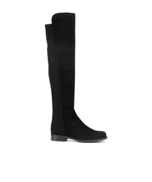 STUART WEITZMAN Stuart Weitzman Knee-High Suede And Leather Boots Black
