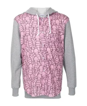 Comme Des Garçons Colour-block Cotton Hoodie