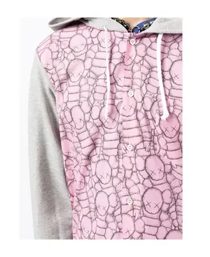 Comme Des Garçons Colour-block Cotton Hoodie