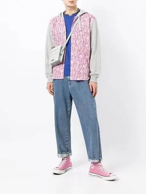 Comme Des Garçons Colour-block Cotton Hoodie