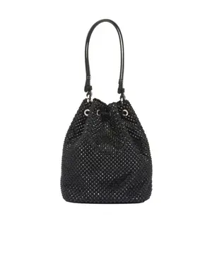 Prada Crystal Embellished Drawstring Mini Bag