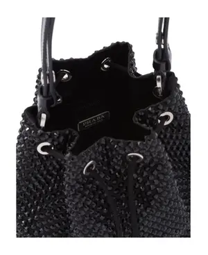Prada Crystal Embellished Drawstring Mini Bag