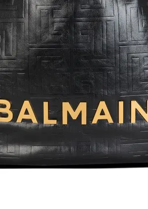 Balmain 1945 Soft Monogrammed Hobo Bag