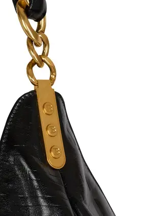 Balmain 1945 Soft Monogrammed Hobo Bag