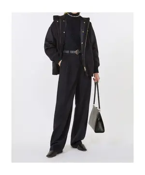 Max Mara Derris Drawstring Long-sleeved Coat - Blue