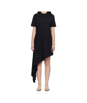 Loulou De Saison Igari Asymmetrical T-shirt Dress - Black