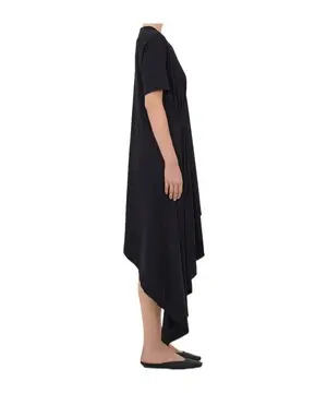 Loulou De Saison Igari Asymmetrical T-shirt Dress - Black