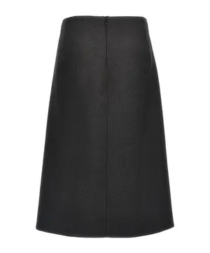 JIL SANDER High-waisted Midi Skirt