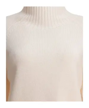 KANGRA High-neck Ribbed Sweater - Beige