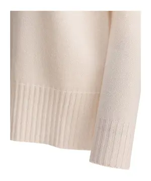 KANGRA High-neck Ribbed Sweater - Beige