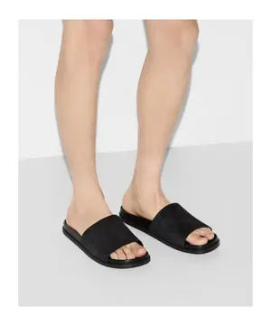 Gucci Logo Detailed Suede Slide Sandals
