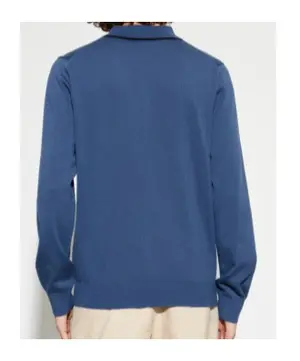 Paul Smith Logo Embroidered Knitted Polo Shirt