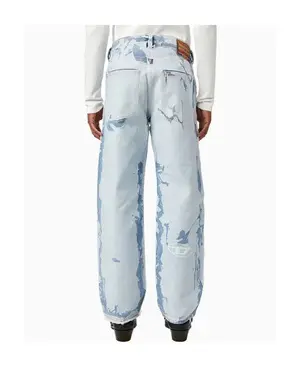 DIESEL® Straight Leg Jeans With Logo Patches