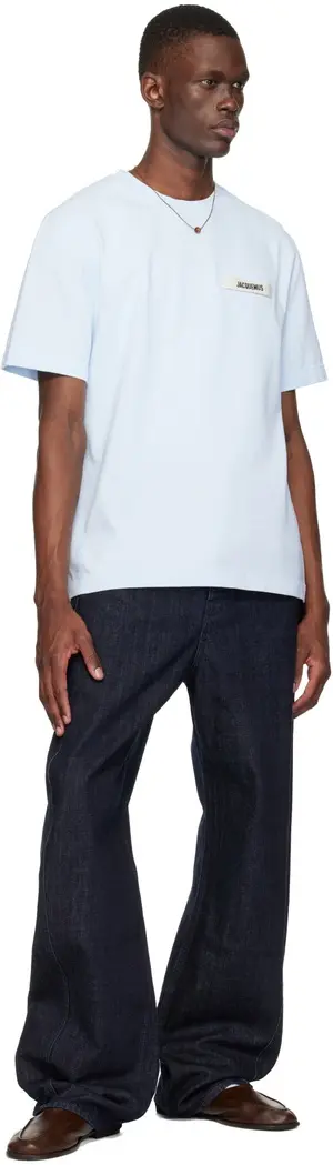 Jacquemus Logo Patch Crewneck T-shirt - Blue