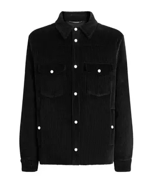 Dolce & Gabbana Quilted Velvet Shirt Jacket - Black
