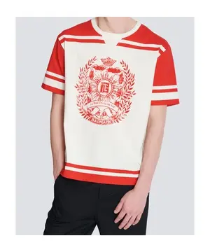Balmain Varsity T-shirt With Écusson Print