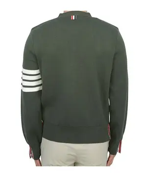 Thom Browne 4-bar Cotton Cardigan - Black