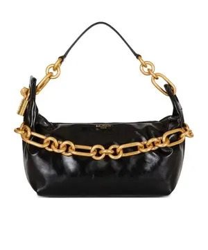 Balmain Medium Sync Bag With Gold Tone Hardware - Black