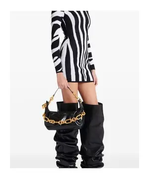 Balmain Medium Sync Bag With Gold Tone Hardware - Black