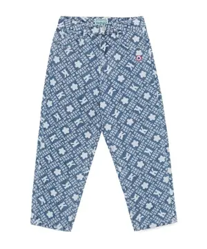 Kenzo All-over Monogram Print Jeans