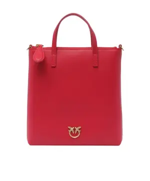Pinko Zip-up Shoulder Bag With Curved Handle