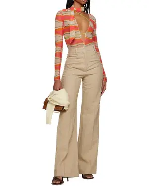 Jacquemus Le Abanaba Semi-sheer Bodysuit - White