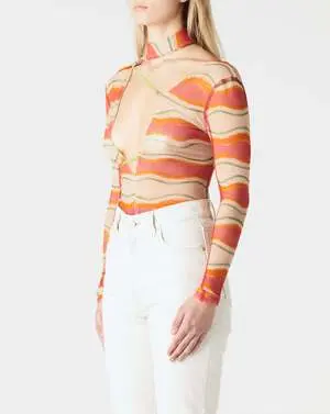 Jacquemus Le Abanaba Semi-sheer Bodysuit - White