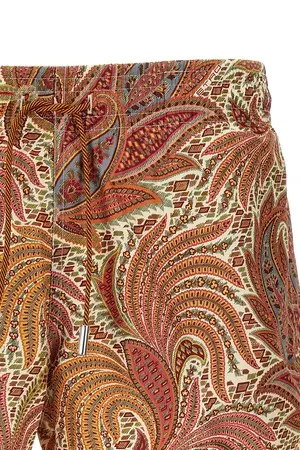 Etro Leaf Printed Drawstring Swim Shorts - Multicolor