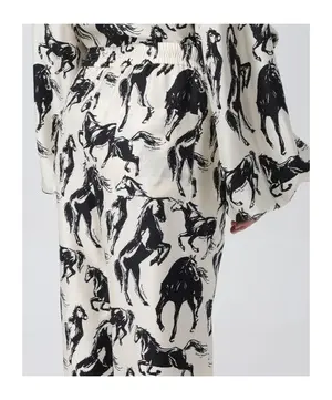 Balmain Horse Printed Twill Trousers