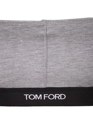 TOM FORD Logo-underband Bra - Grey