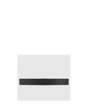 Gucci Gg Supreme Canvas Belt With Interlocking Double G Buckle