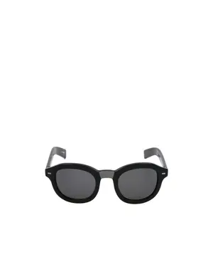 Zegna Full Rim Round Frame Sunglasses - Gray