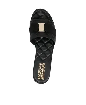 FERRAGAMO Bow Detail Slip-on Slippers