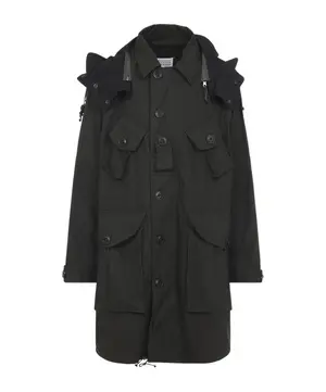 MAISON MARGIELA Long Sleeved Hooded Coat - No