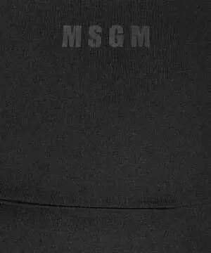 MSGM Logo-print High-waist Stretch Shorts